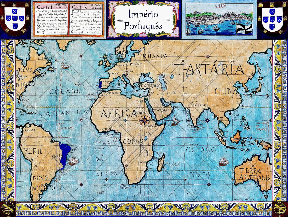 Portuguese Empire 1580; Historical Portugal Map – CartographyCraft