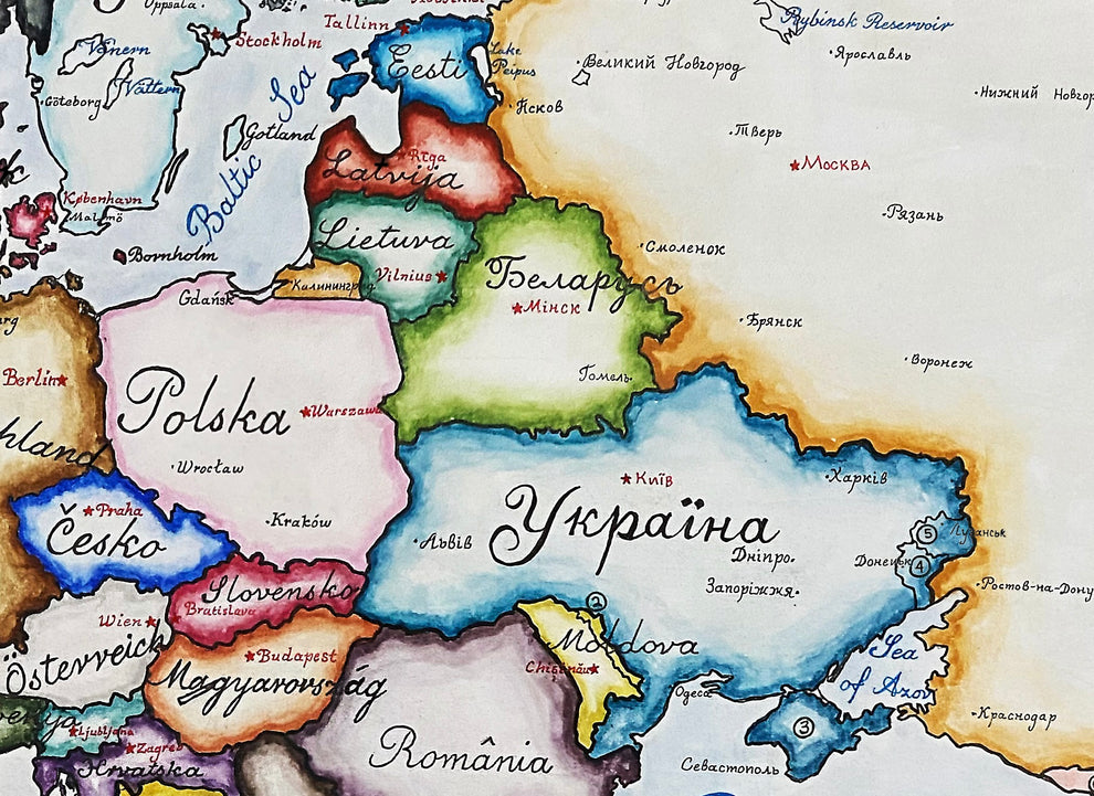 Endonym Map of Europe (2023) — Native Languages Edition – CartographyCraft
