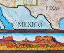 The American Frontier in 1874 — A Hand-Painted Map of the Wild West Be ...