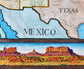 The American Frontier in 1874 — A Hand-Painted Map of the Wild West Be ...