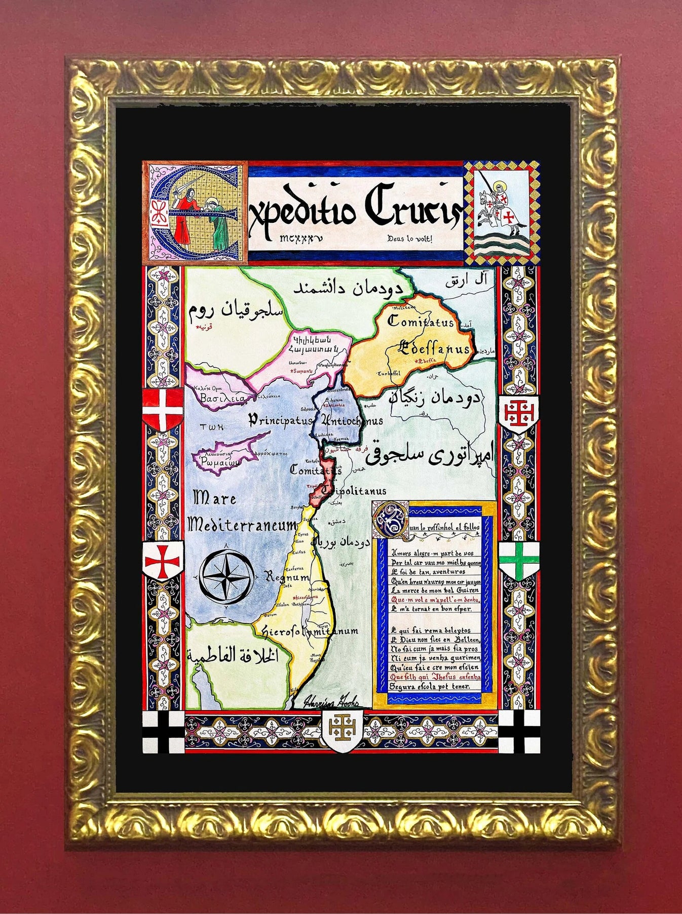 Map of the Crusader States, c. 1135 — First Crusade and the Kingdom of ...