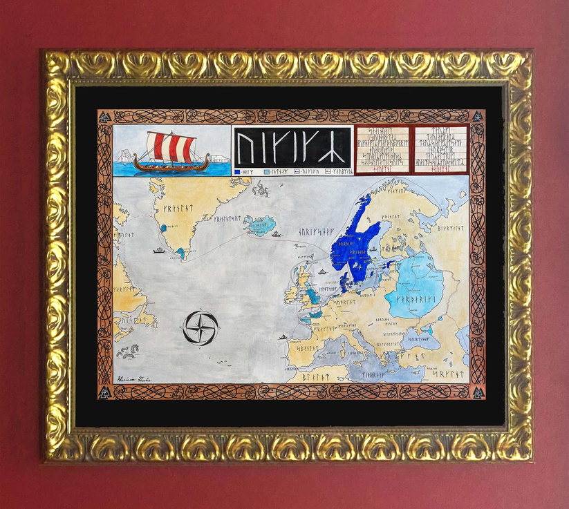 Viking Map; Runes Map of Viking Expansion – CartographyCraft